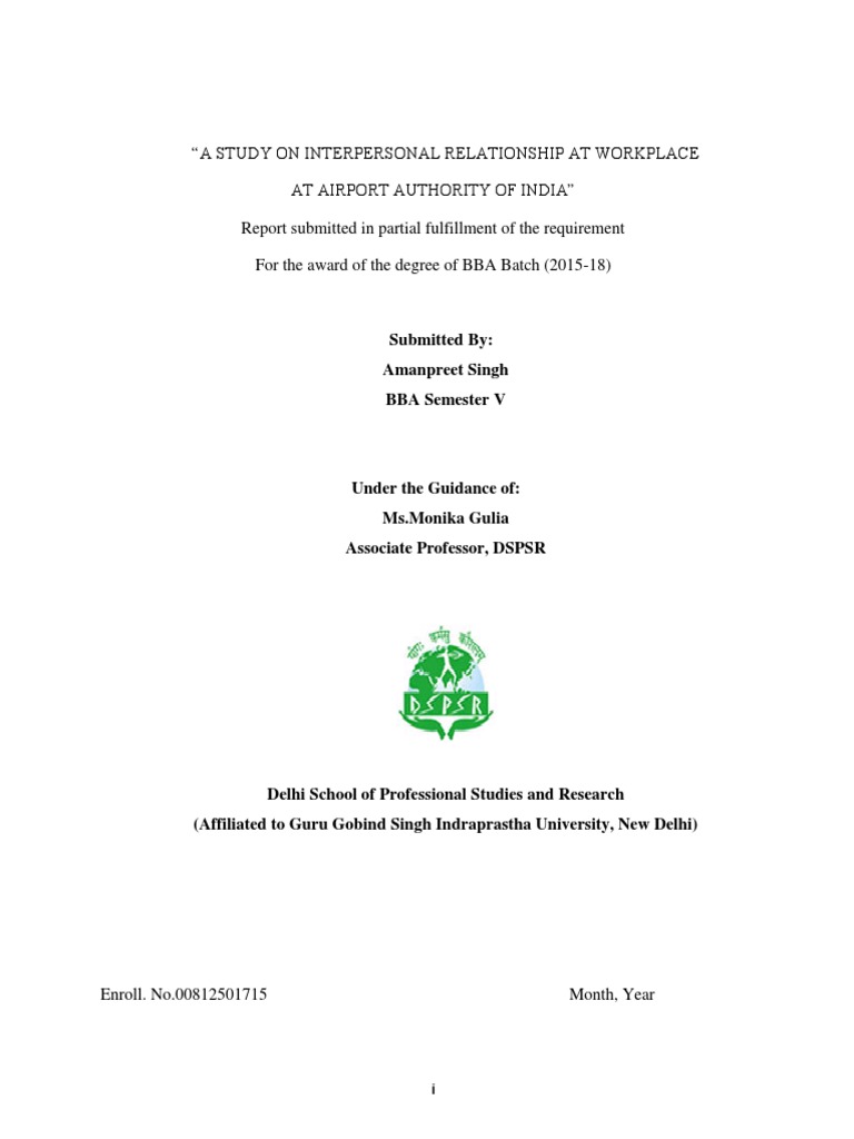 Final - Summer Training Project Report Format Bba - 5th Sem, 2016 | PDF ...