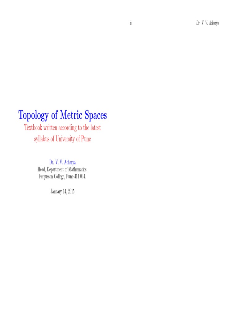 Metric Spaces | PDF | Continuous Function | Compact Space
