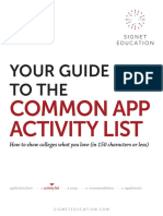 Common App Activities List Template | PDF
