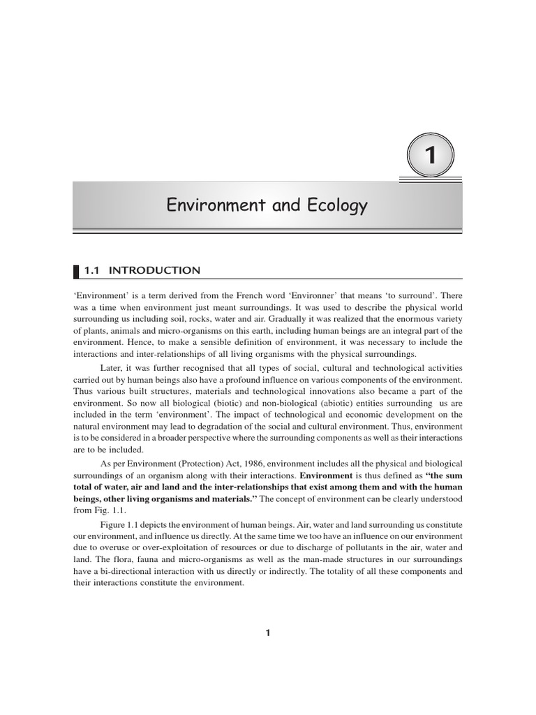 Environment and Ecology | PDF | Ecosystem | Environmentalism
