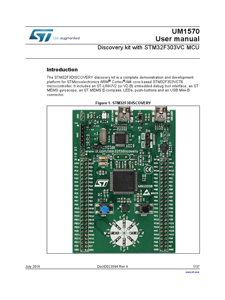 UM1570 User Manual: Discovery Kit With STM32F303VC MCU | PDF | Usb ...