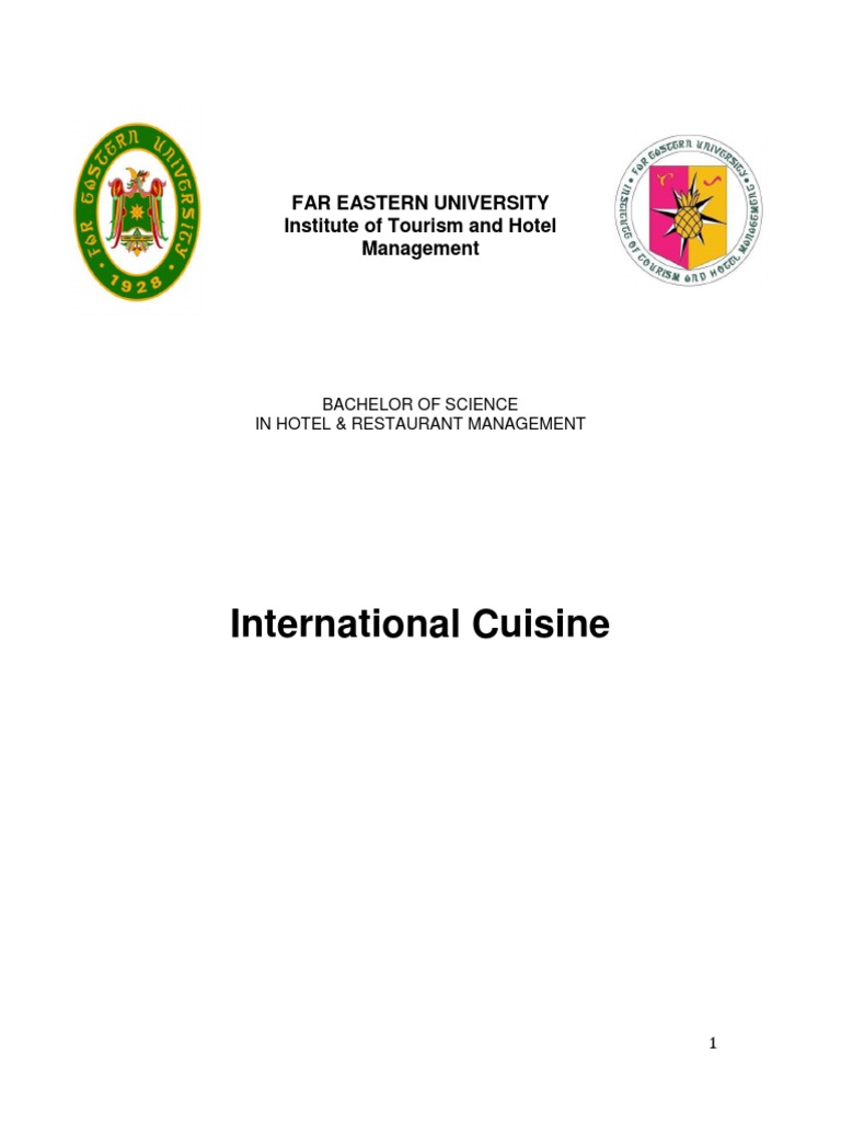 International Cuisine Module Revised 2017-2018 | PDF | Roasting | Recipe