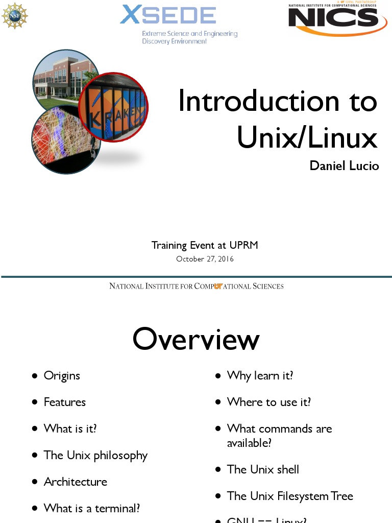 Introduction To Unix/Linux: Daniel Lucio | PDF | Computer Terminal | Operating System