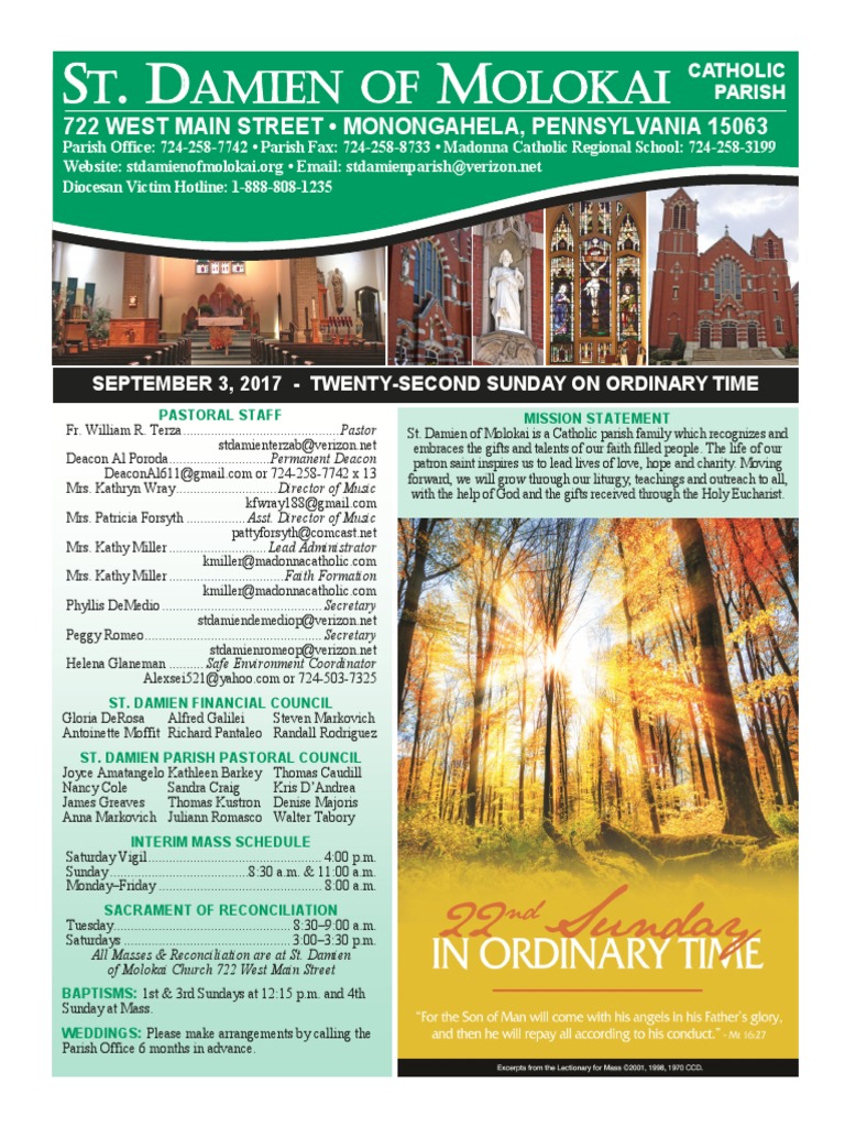 September 3, 2017 - Bulletin | PDF | Catholic Church | Disciple ...