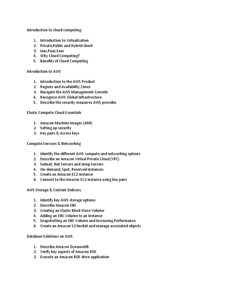 AWS Training | PDF | Amazon Web Services | Cloud Computing
