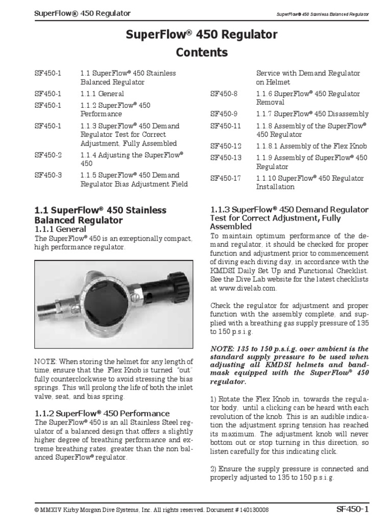 1.1 Superflow 450 Stainless Balanced Regulator | PDF | Nut (Hardware ...