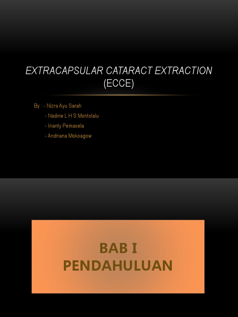 Extracapsular Cataract Extraction (ECCE) | PDF