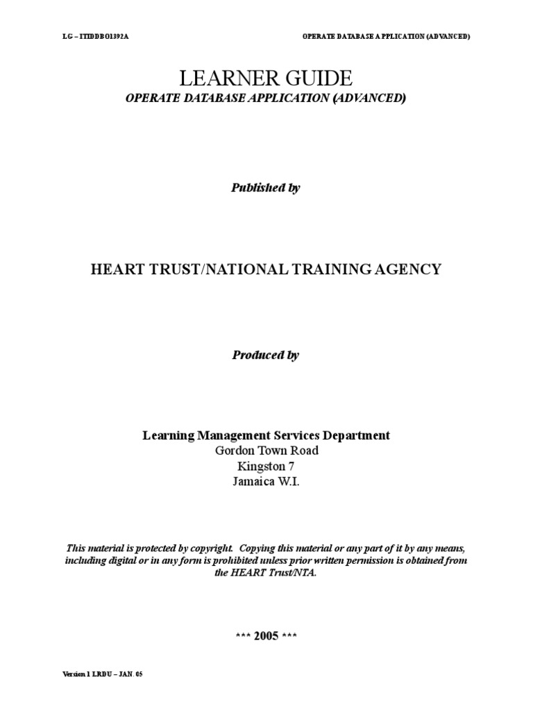 LG-ITIDBO1392A Operate Database Application (Advanced) | PDF ... LG-ITIDBO1392A Operate Database Application (Advanced) | PDF ...