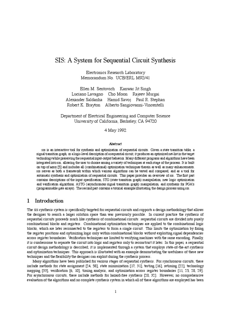 SIS Paper | PDF | Mathematical Optimization | Computer Engineering