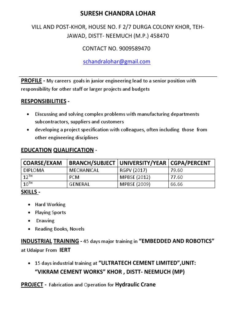 Suresh Chandra Lohar | PDF | Business | Technology & Engineering