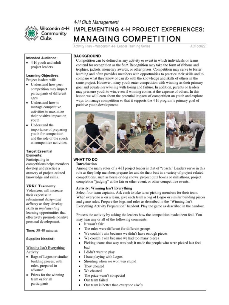 Managing Competition Layout PDF | PDF | Leadership | Learning
