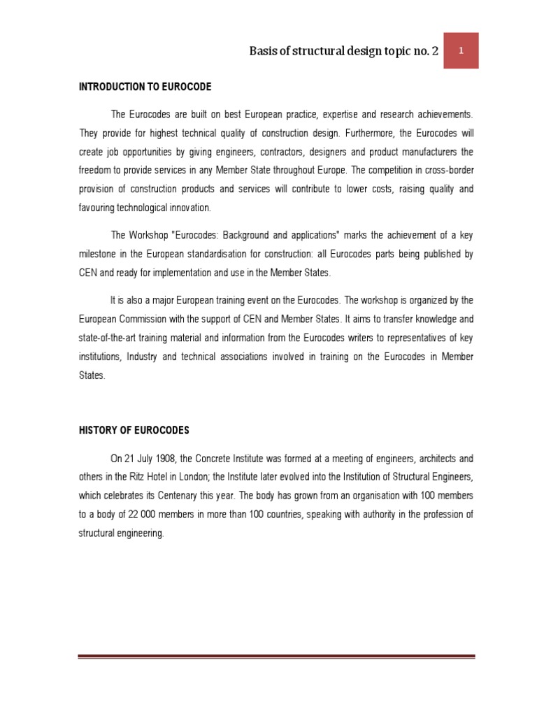 Basis To Eurocodes | PDF | Reliability Engineering | Structural Engineering