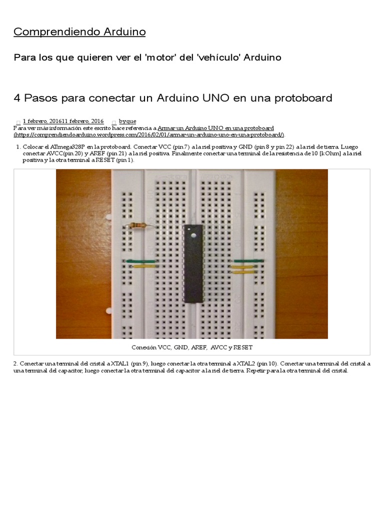 4 Pasos para Conectar Un Arduino UNO en Una Protoboard - Comprendiendo ...