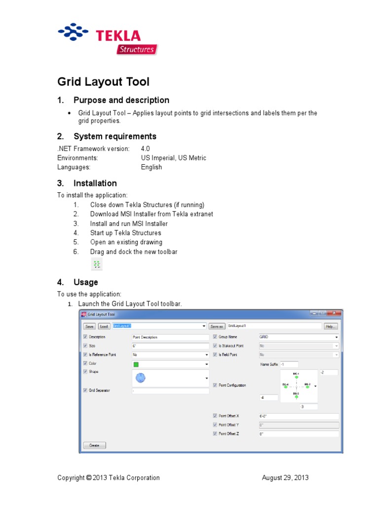 Grid Layout Tool: 1. Purpose and Description | PDF | Computing | Software