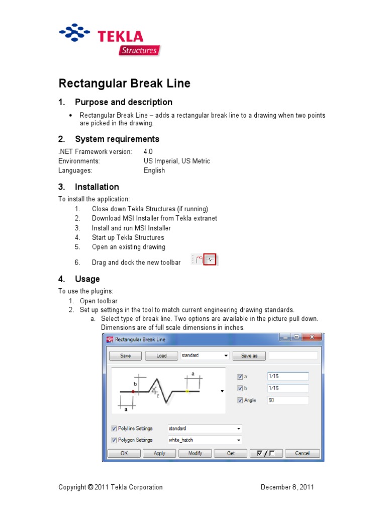 Rectangular Break Line: 1. Purpose and Description | PDF | Copyright ...