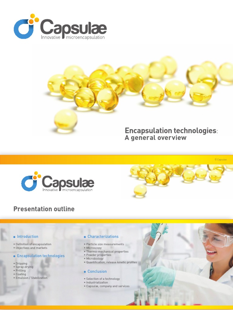 Encapsulation Technologies:: A General Overview | PDF | Microscopy ...