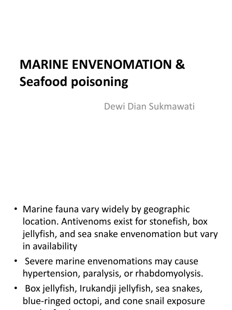 Marine Envenomation | PDF | Medical Specialties | Wellness