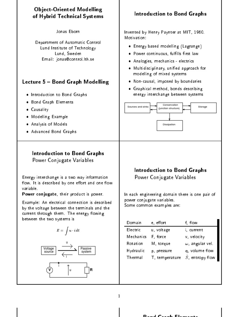 Bond Graphs in Engineering Systems | PDF | Electrical Network | Mechanics