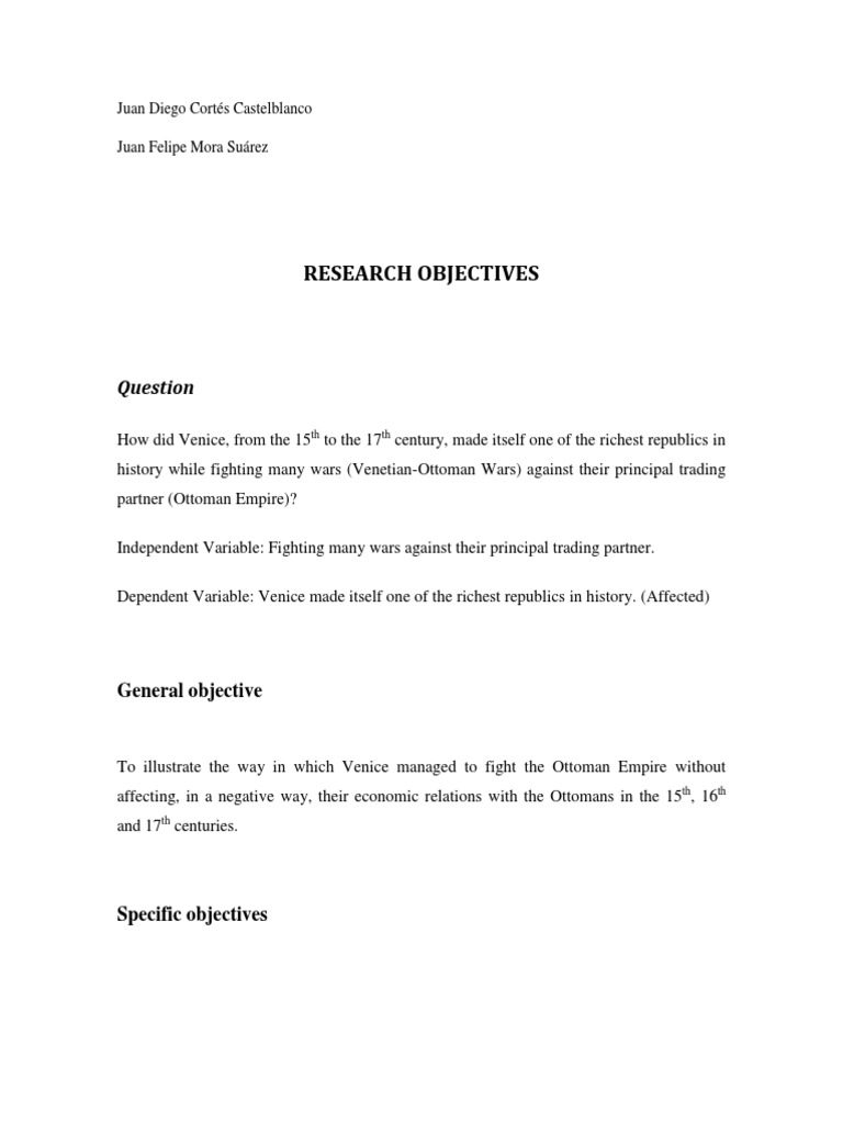 Research Objectives | PDF