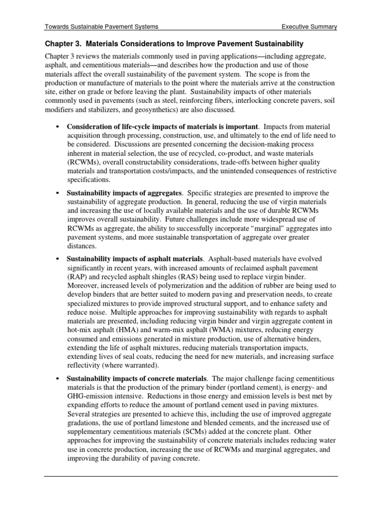 Chapter 3. Materials Considerations To Improve Pavement Sustainability ...