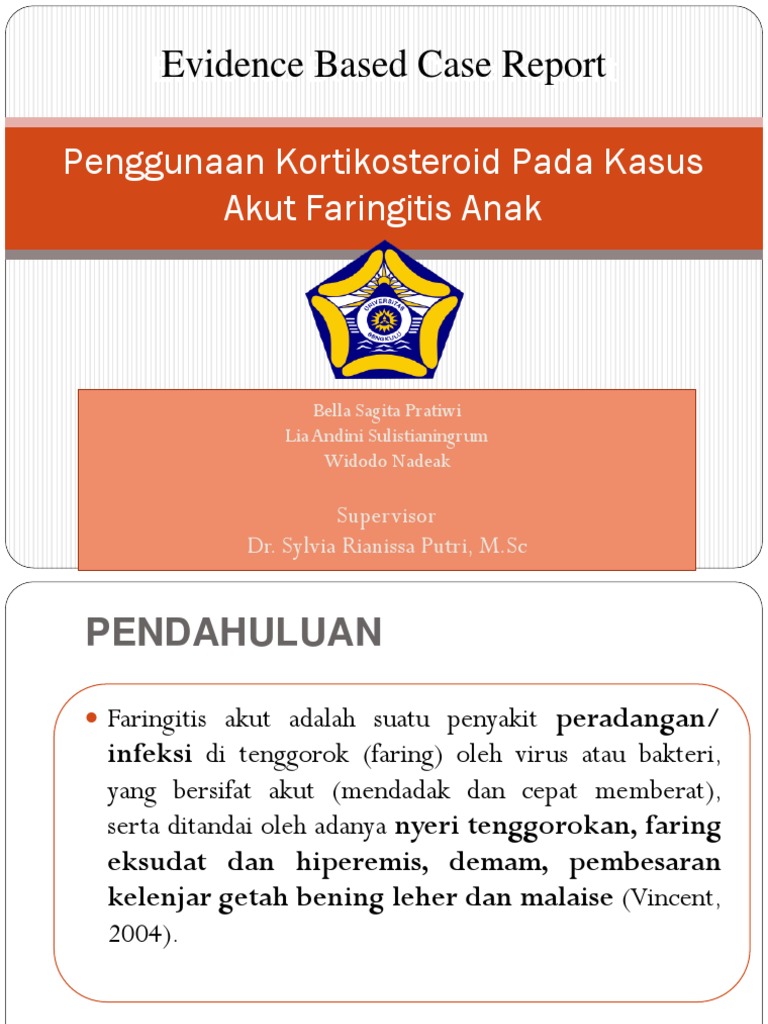 Evidence Based Case Report PRESENTASI | PDF | Sains & Matematika