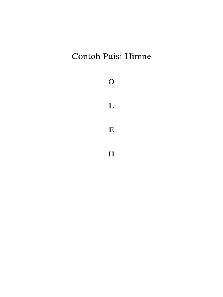 Contoh Puisi Himne | PDF