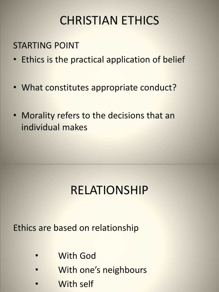 Christain Ethics | PDF | Christian Ethics | Ten Commandments