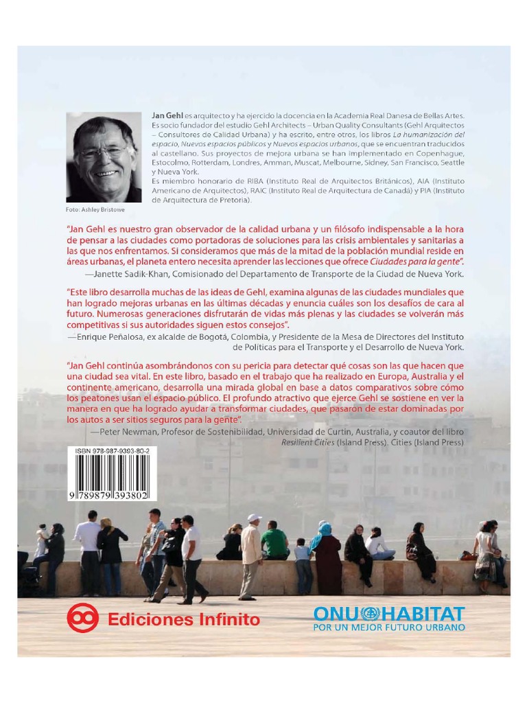 Libro Ciudades para La Gente - Jan Gehl
