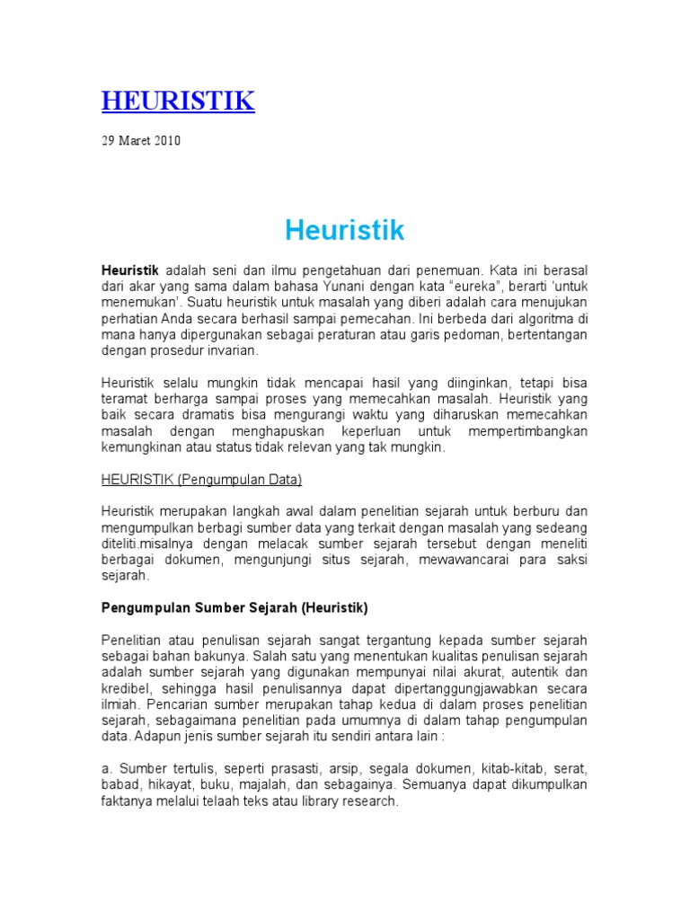 HEURISTIK | PDF