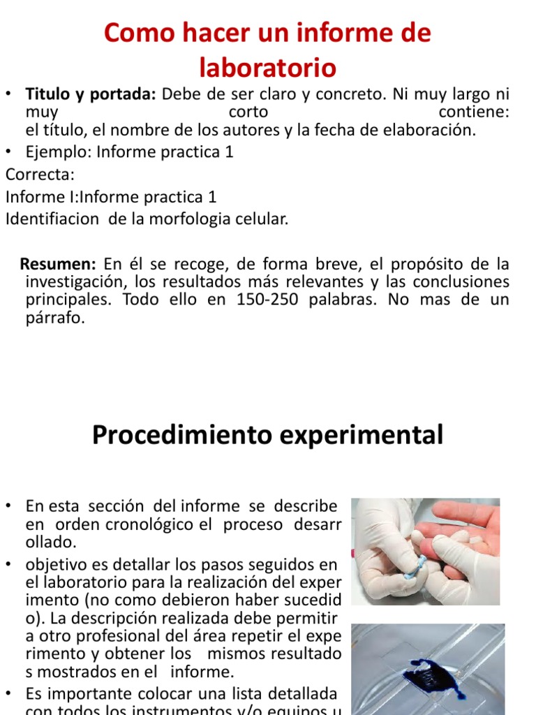 Como Hacer Un Informe de Laboratorio | PDF | Laboratorios | Teoría