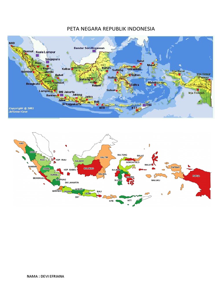 Peta Negara Republik Indonesia | PDF
