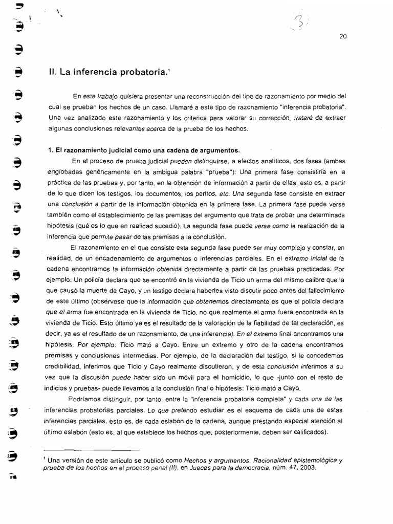 La Inferencia Probatoria PDF | PDF