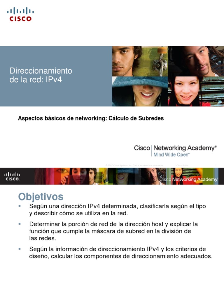 Direccionamiento de La Red: Ipv4: Aspectos Básicos de Networking: Cálculo de Subredes | PDF ...