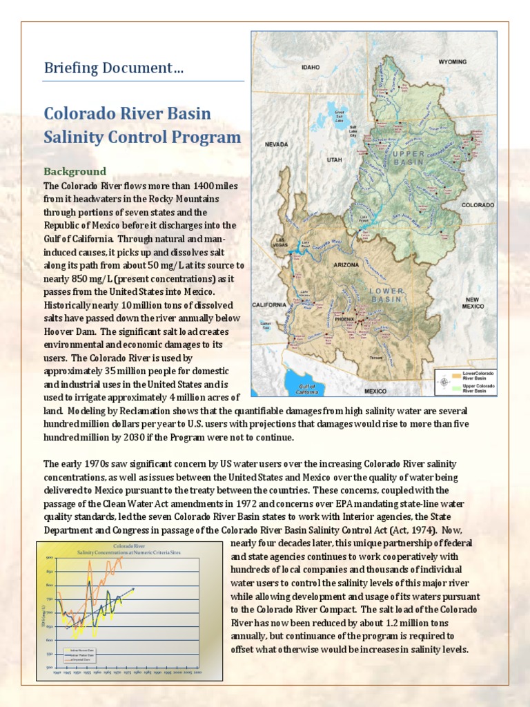 Colorado River Basin Salinity Control | PDF | Colorado River | Natural ...
