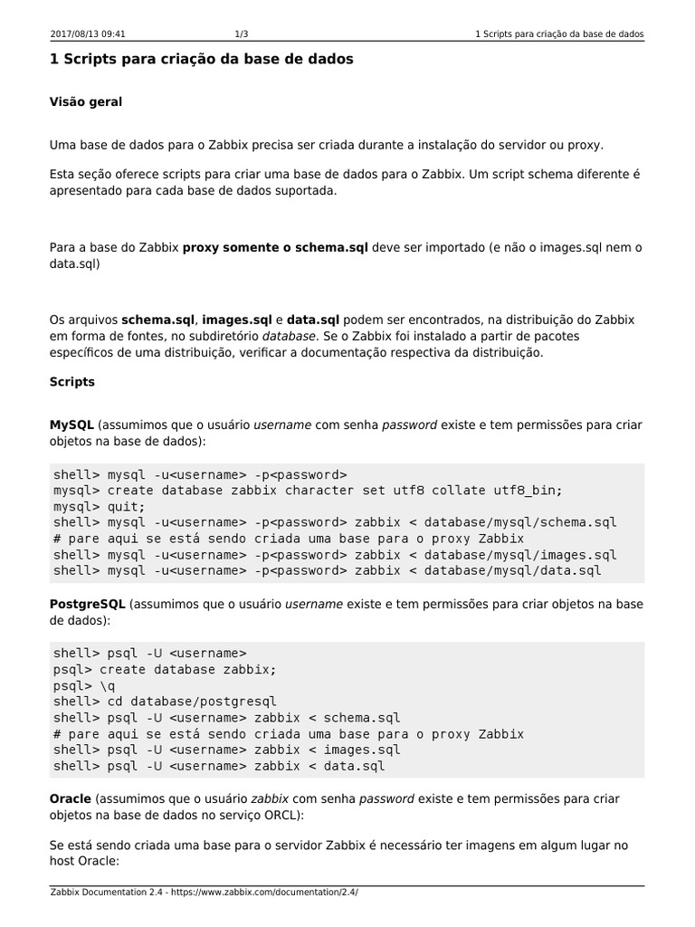 1 Scripts para Criacao Da Base de Dados | PDF | Linguagem de script | SQL