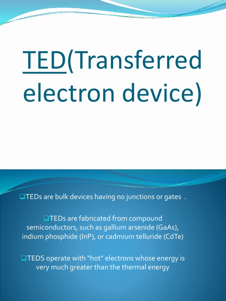 TED (Transferred Electron Device) | PDF