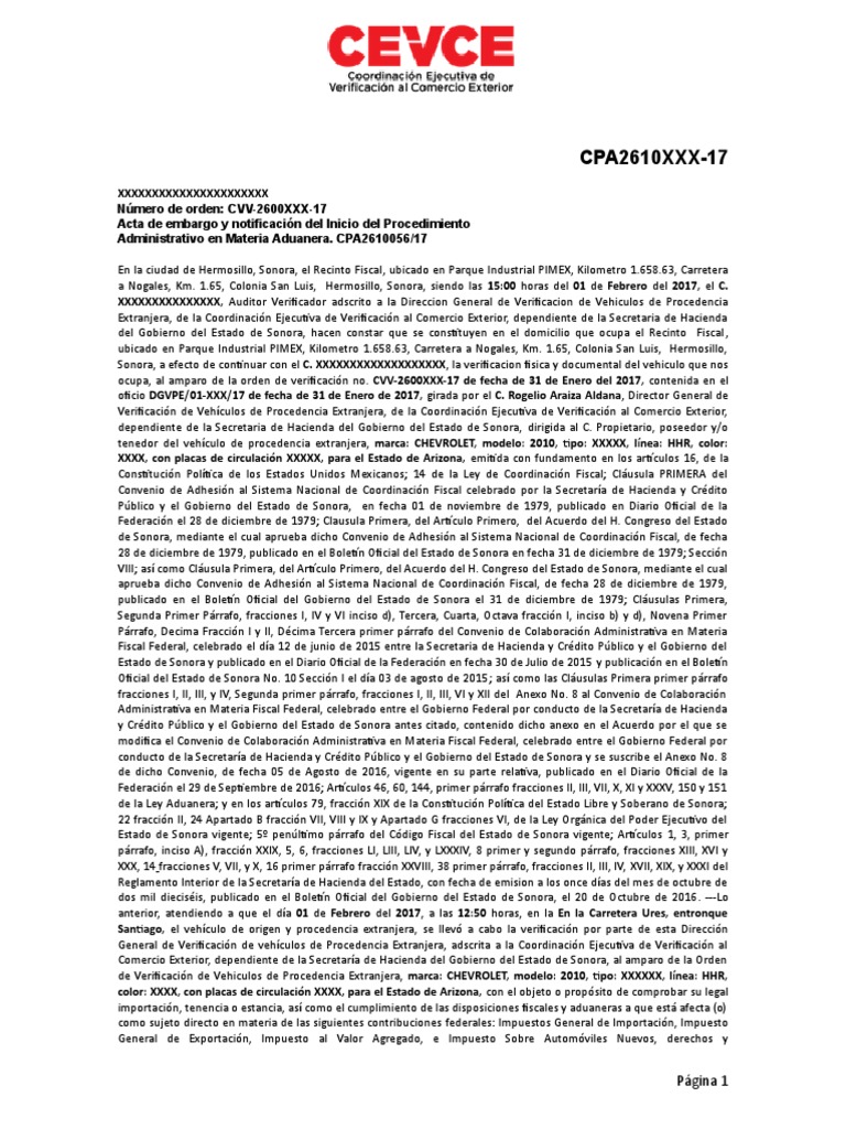 Pama Vehiculo (Ejemplo) | PDF | Estado de los Estados Unidos | México