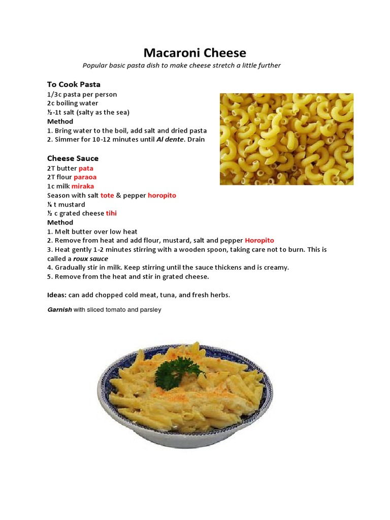 Macaroni Cheese | PDF | Cooking, Food & Wine