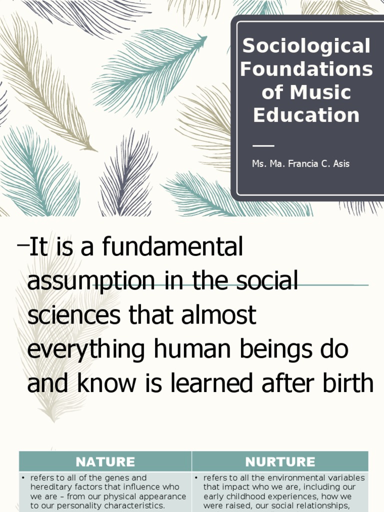 Sociological Foundations of Music Education | PDF | Nature Versus ...