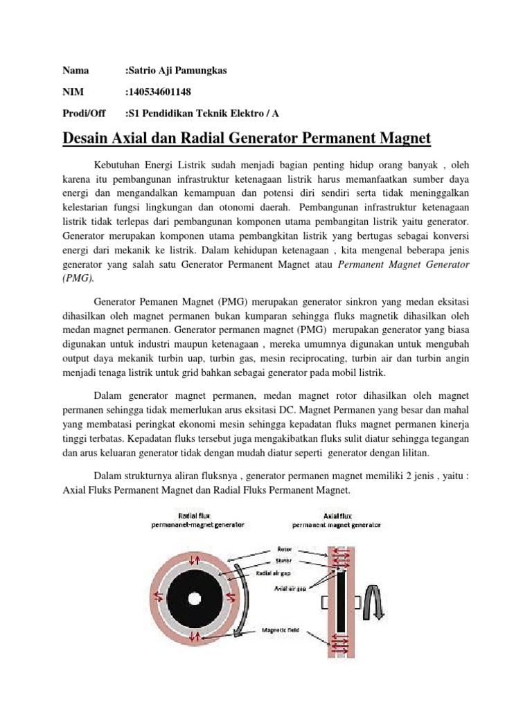 Desain Generator Magnet Axial dan Radial | PDF | Sains & Matematika