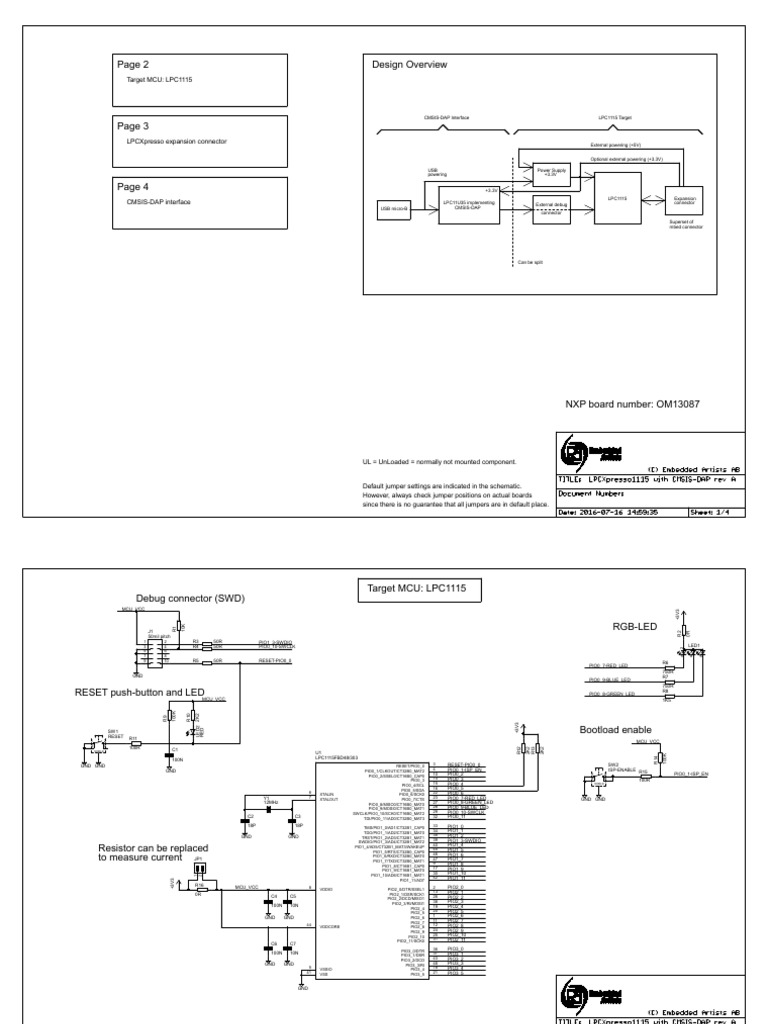 Lpcxpresso1115 With Cmsis Dap SCH | PDF | Computer Hardware | Digital Electronics