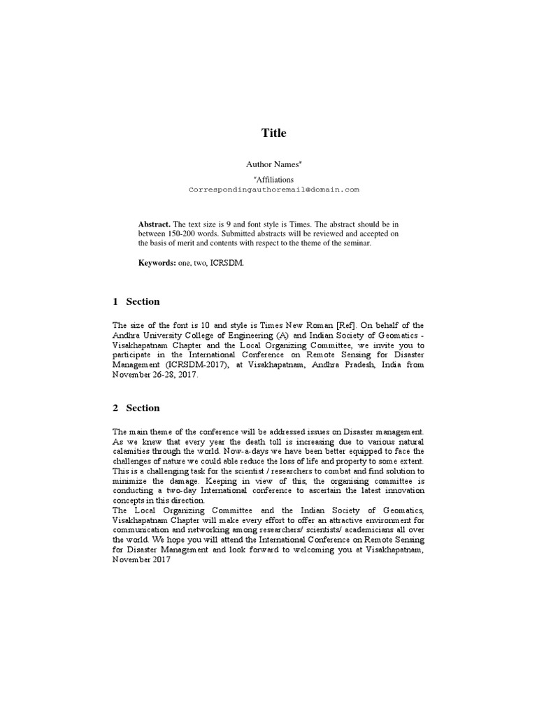 Paper Template in Word | PDF | Science | Technology (General)