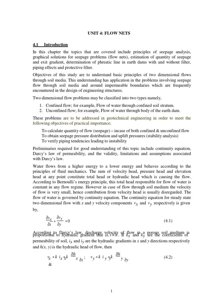 Flow Net | PDF | Soil Mechanics | Permeability (Earth Sciences)