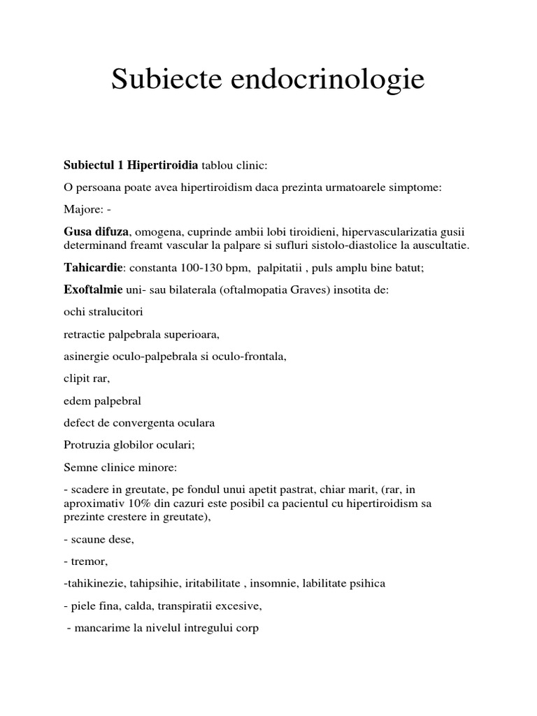 Conspect Tiroida | PDF | Science & Mathematics