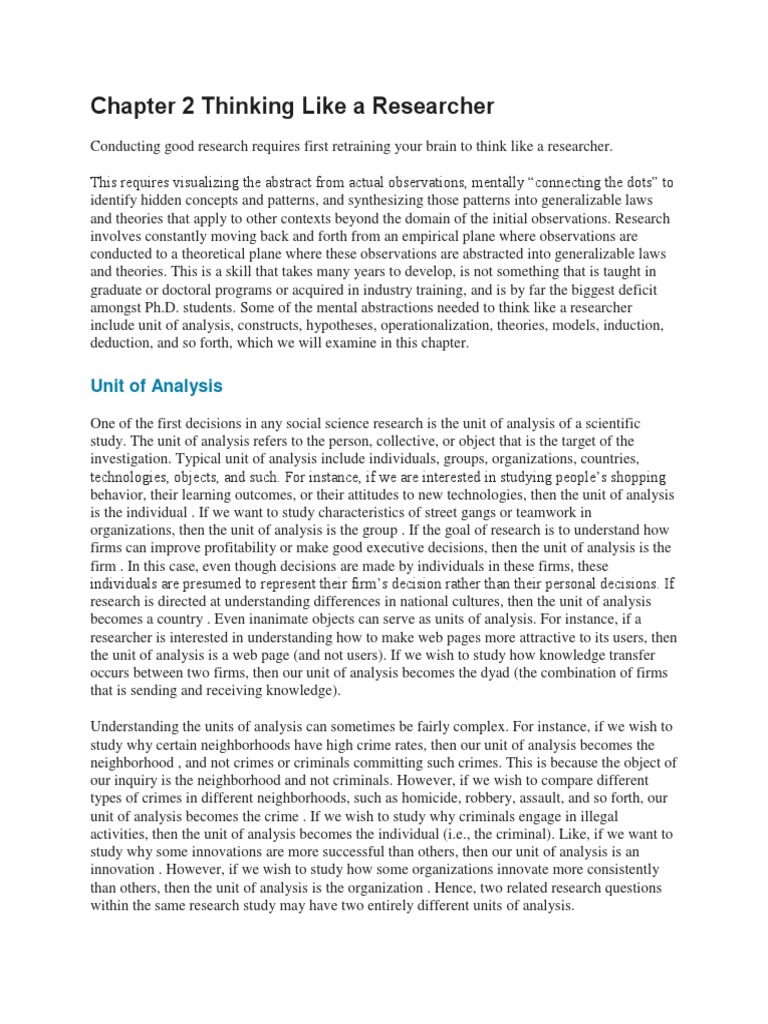Chapter 2 Thinking Like A Researcher | PDF | Hypothesis | Intelligence ...