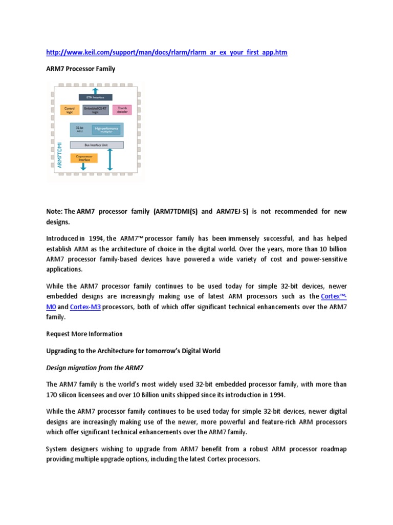 ARM7 Processor Family | PDF | Arm Architecture | Computing