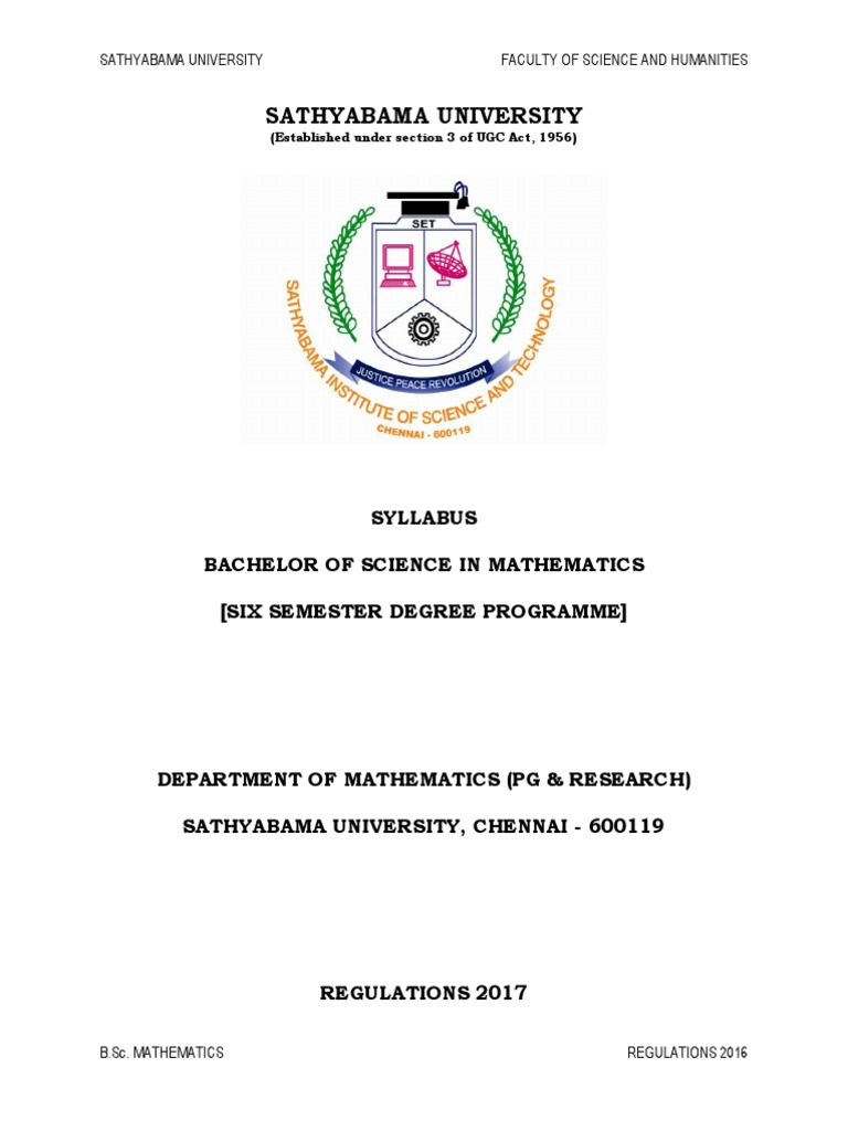 B.Sc. Mathematics Syllabus | PDF | Chi Squared Distribution ...