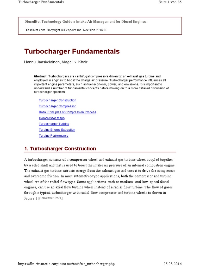 1.turbo Fundamentals | PDF | Turbocharger | Gas Turbine