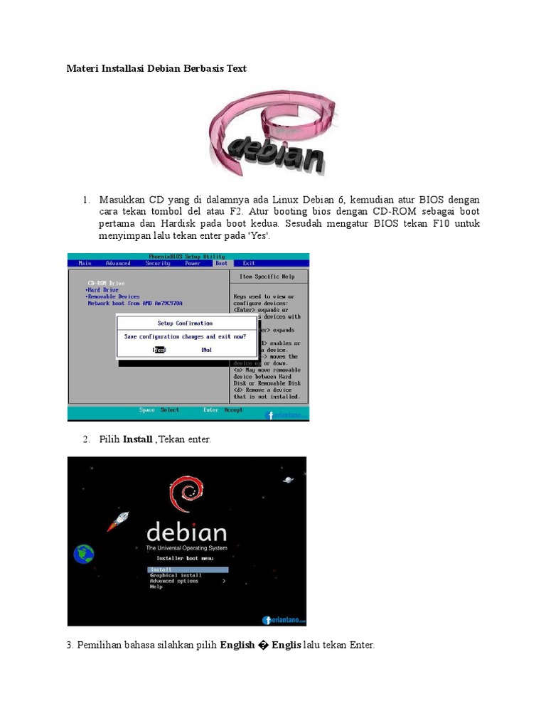 Job Sheet Instal & Konfigurasi Debian | PDF