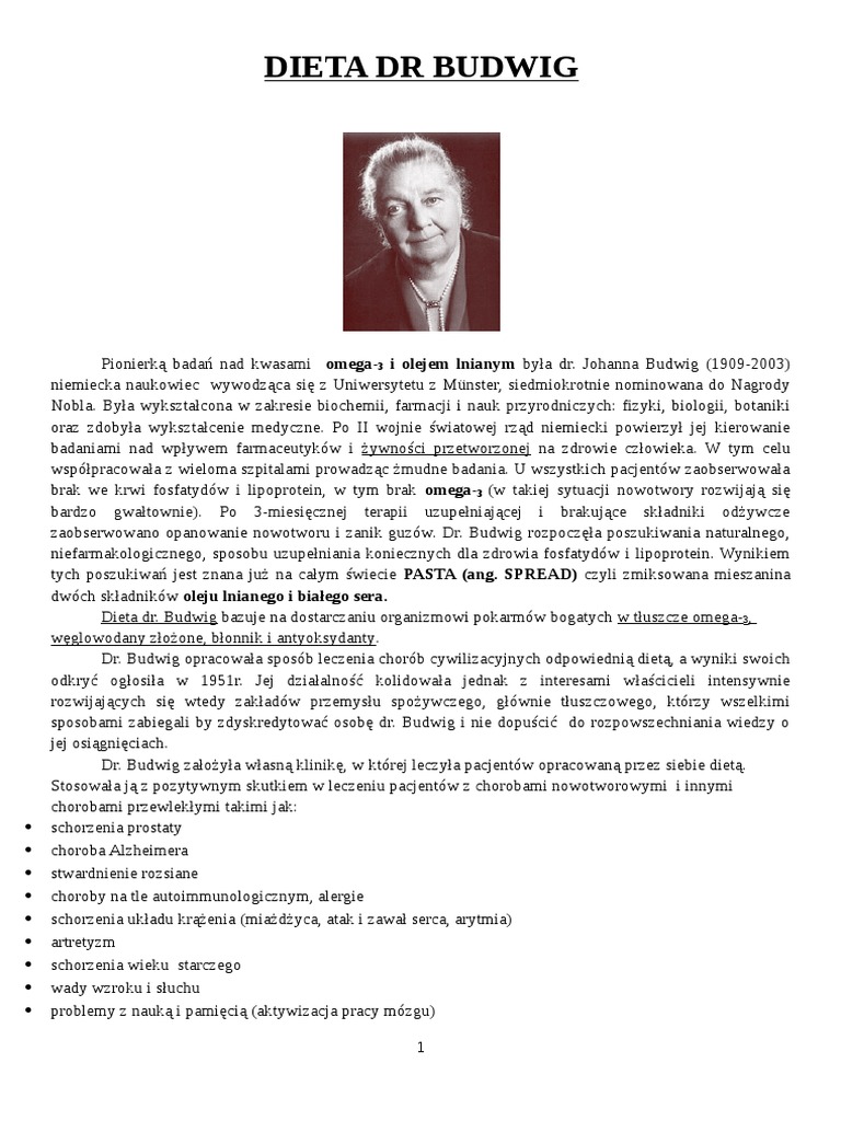 Dieta DR Budwig | PDF